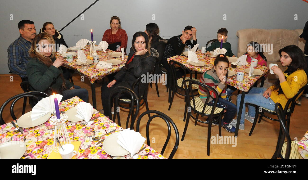 Brno, Czech Republic. 19th Feb, 2016. Refugees arrived in Brno, Czech ...