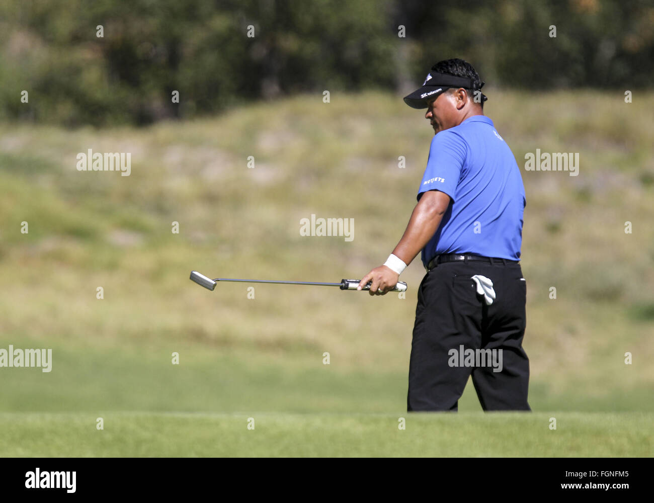 Los Angeles, California, USA. 21st Feb, 2016. K.J. Choi of South Korea ...