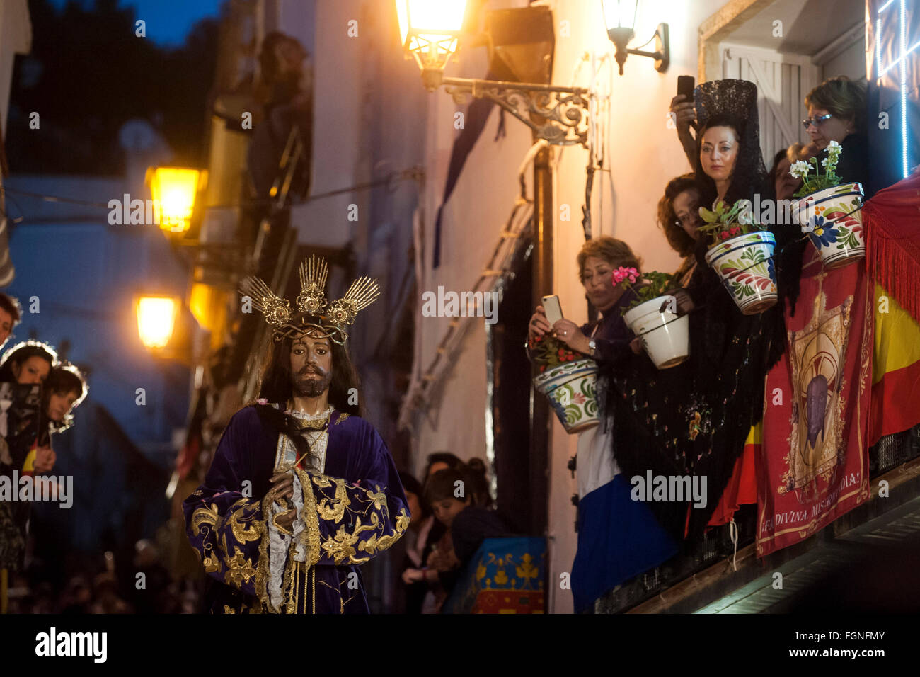 The passage of the image of Jesus Christ of the procession of the cross ...