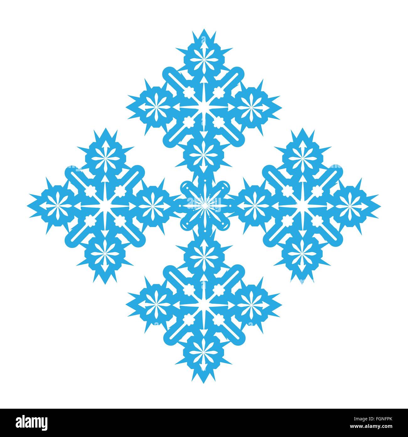 Delicate digital blue snowflake design Stock Photo - Alamy