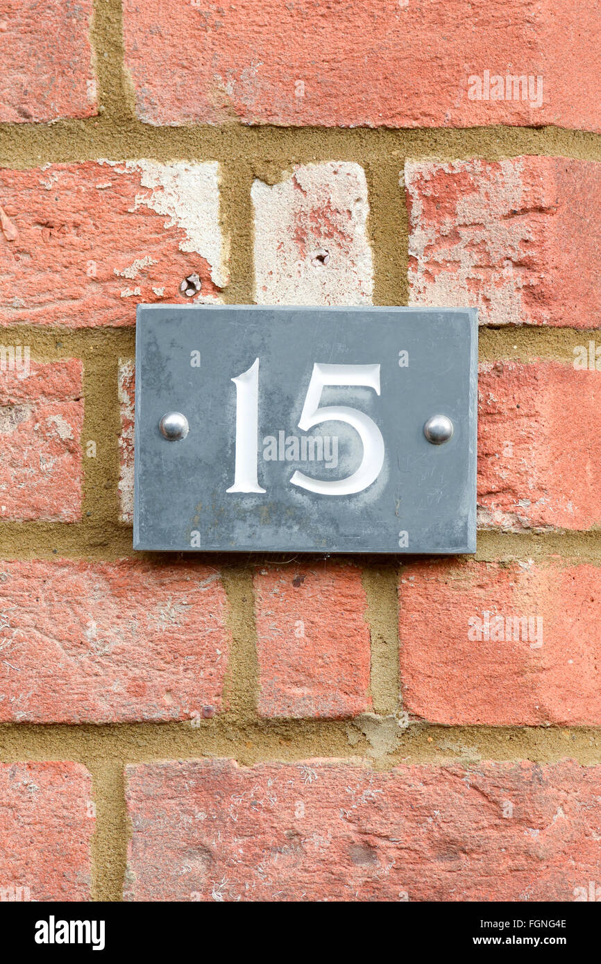 House number 15 sign hi-res stock photography and images - Alamy