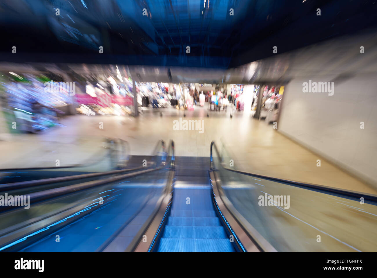 Shopping mall escalators Stock Photo - Alamy