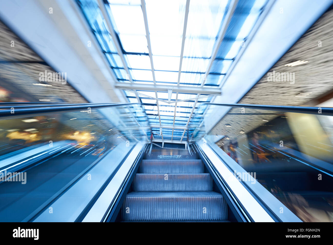 Shopping mall escalators Stock Photo - Alamy