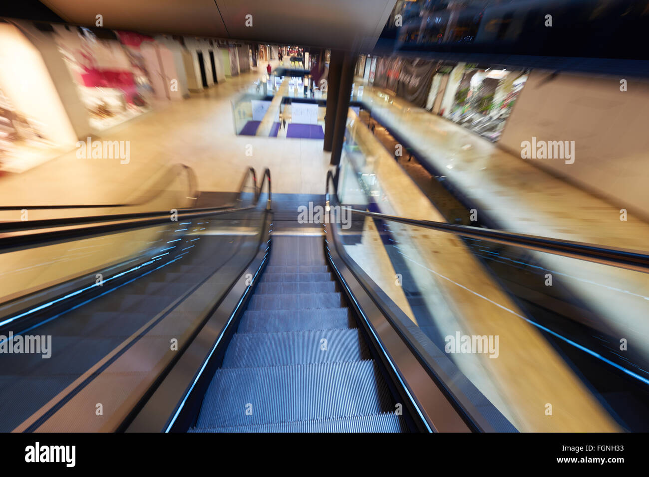 Shopping mall escalators Stock Photo - Alamy