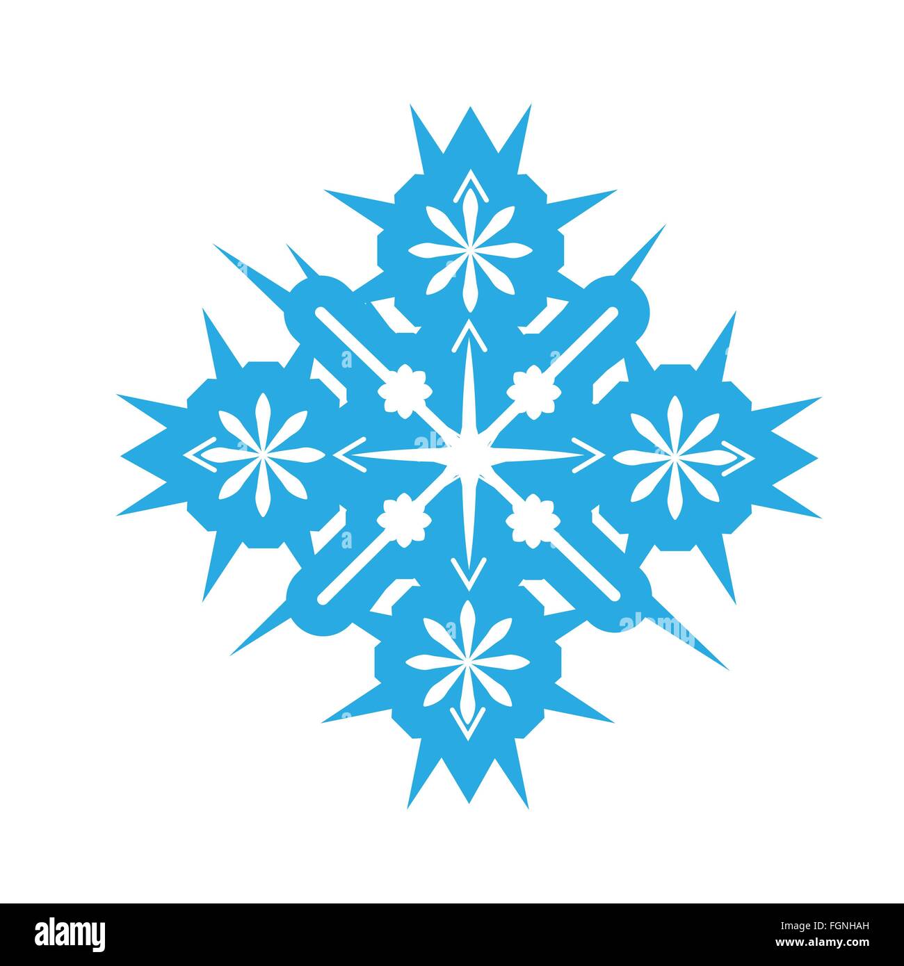 Delicate digital blue snowflake design Stock Photo - Alamy