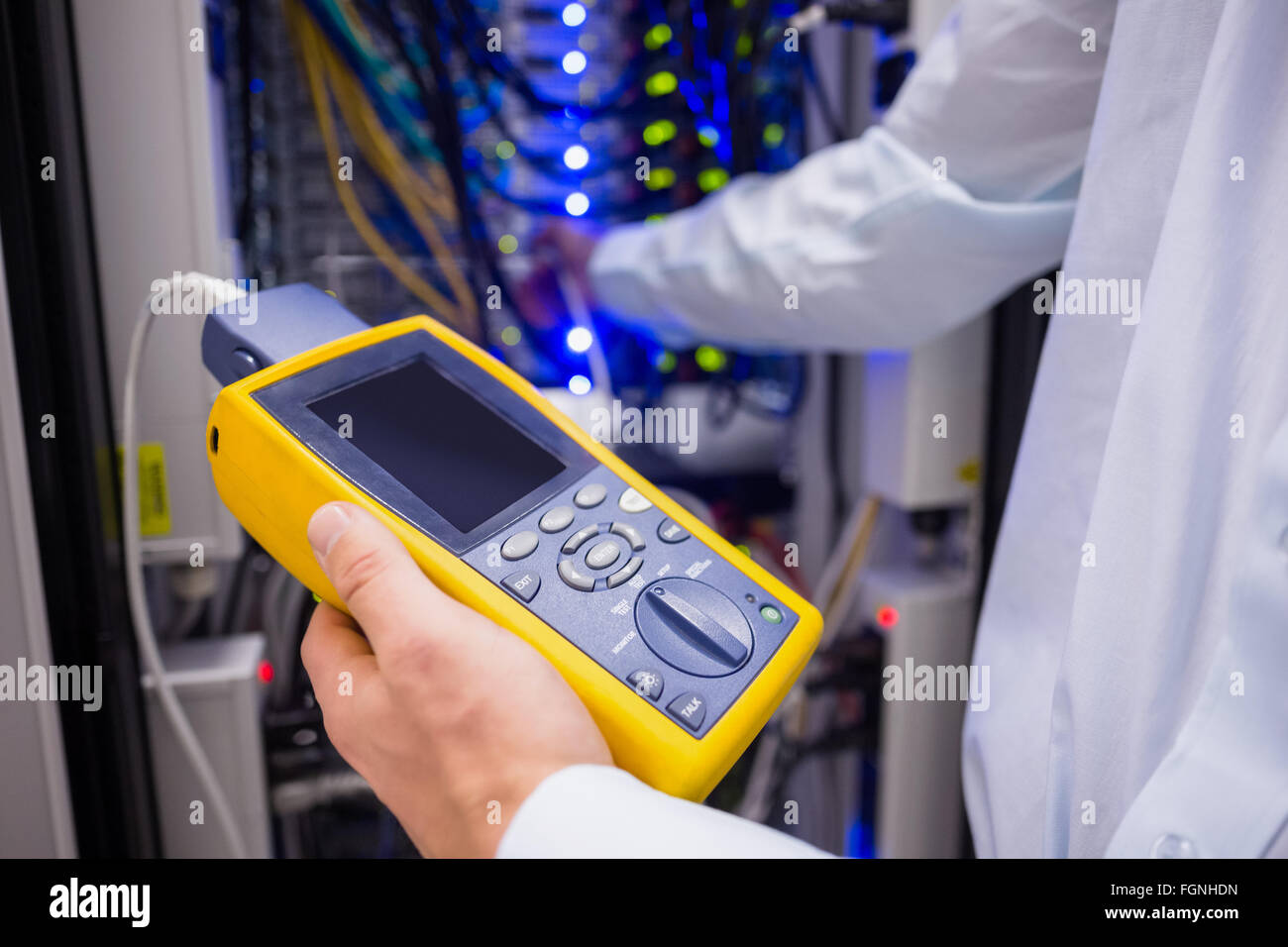 Close-up of a digital cable analyser Stock Photo - Alamy