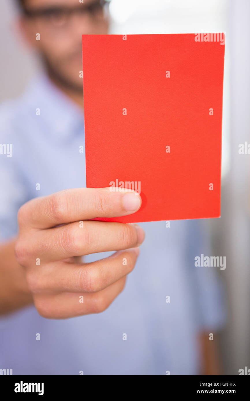 Hand holding up red card Stock Photo - Alamy Hand holding up red card Stock Photo - Alamy
