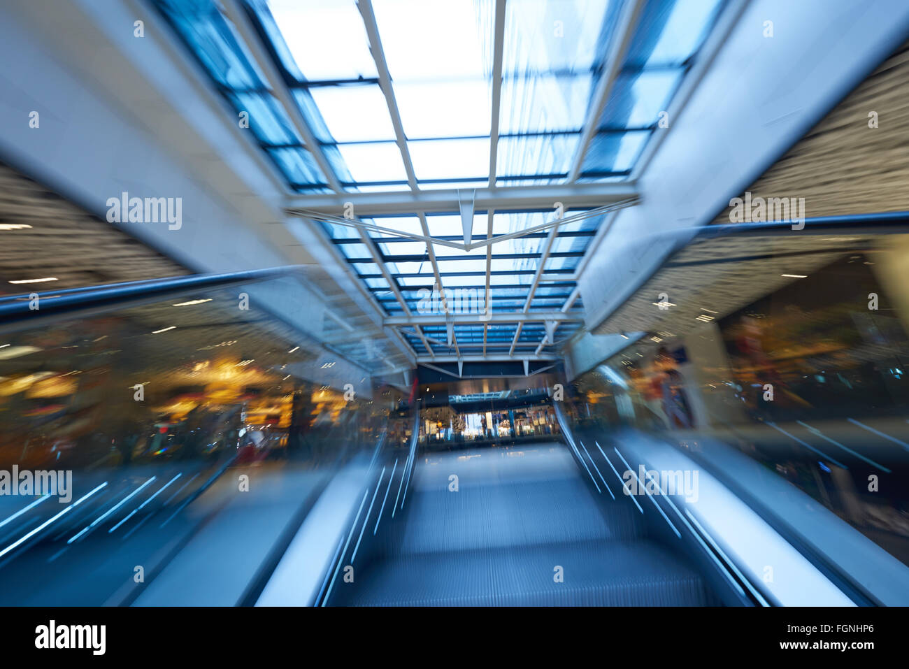 Shopping mall escalators Stock Photo - Alamy