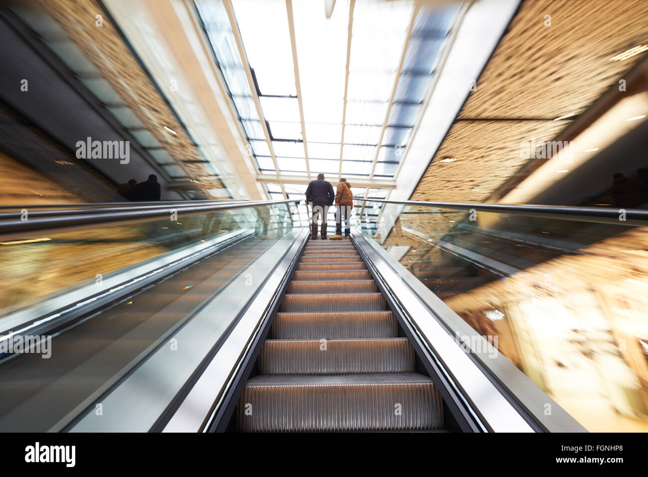 Shopping mall escalators Stock Photo - Alamy
