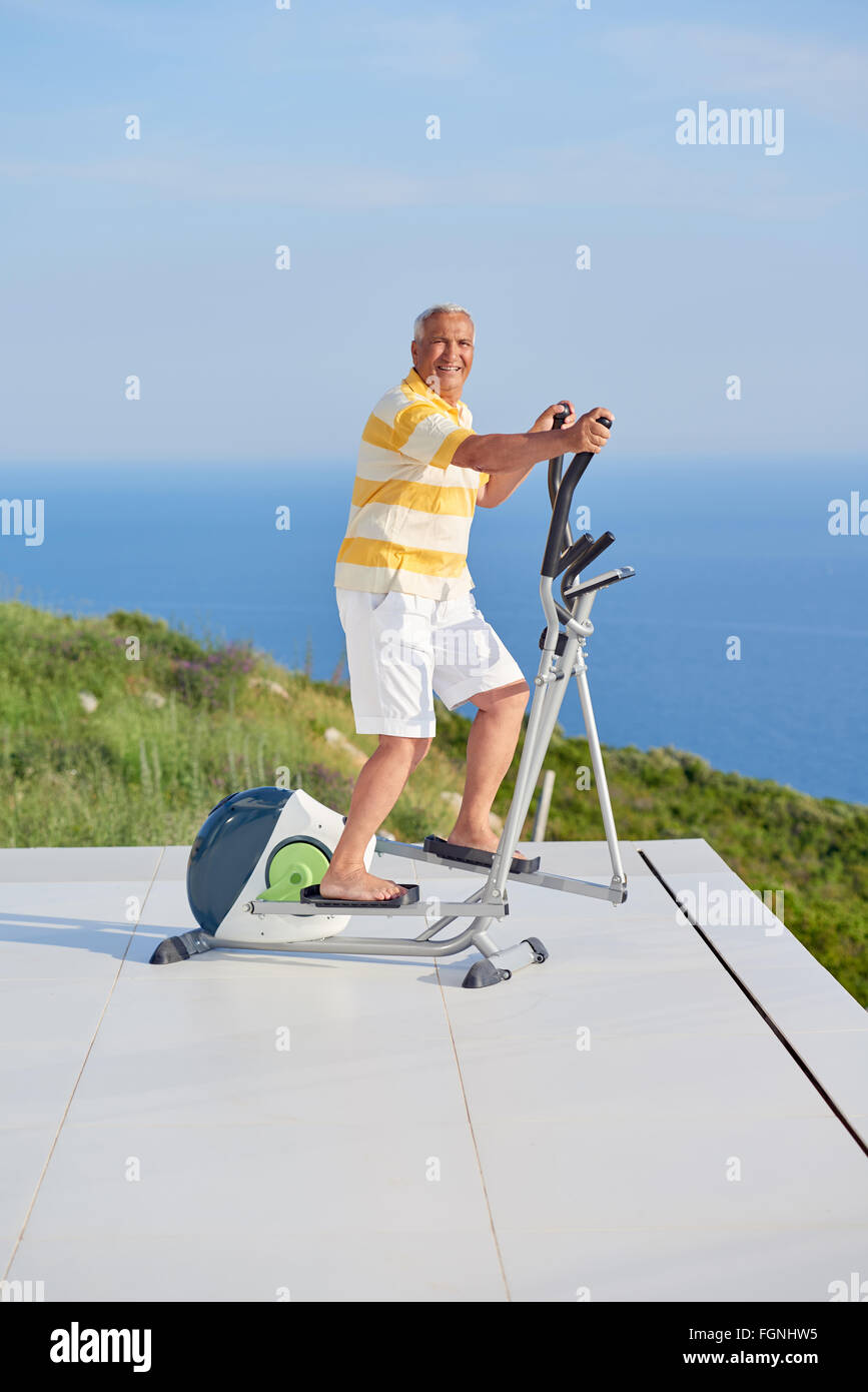 healthy senior man working out Stock Photo - Alamy