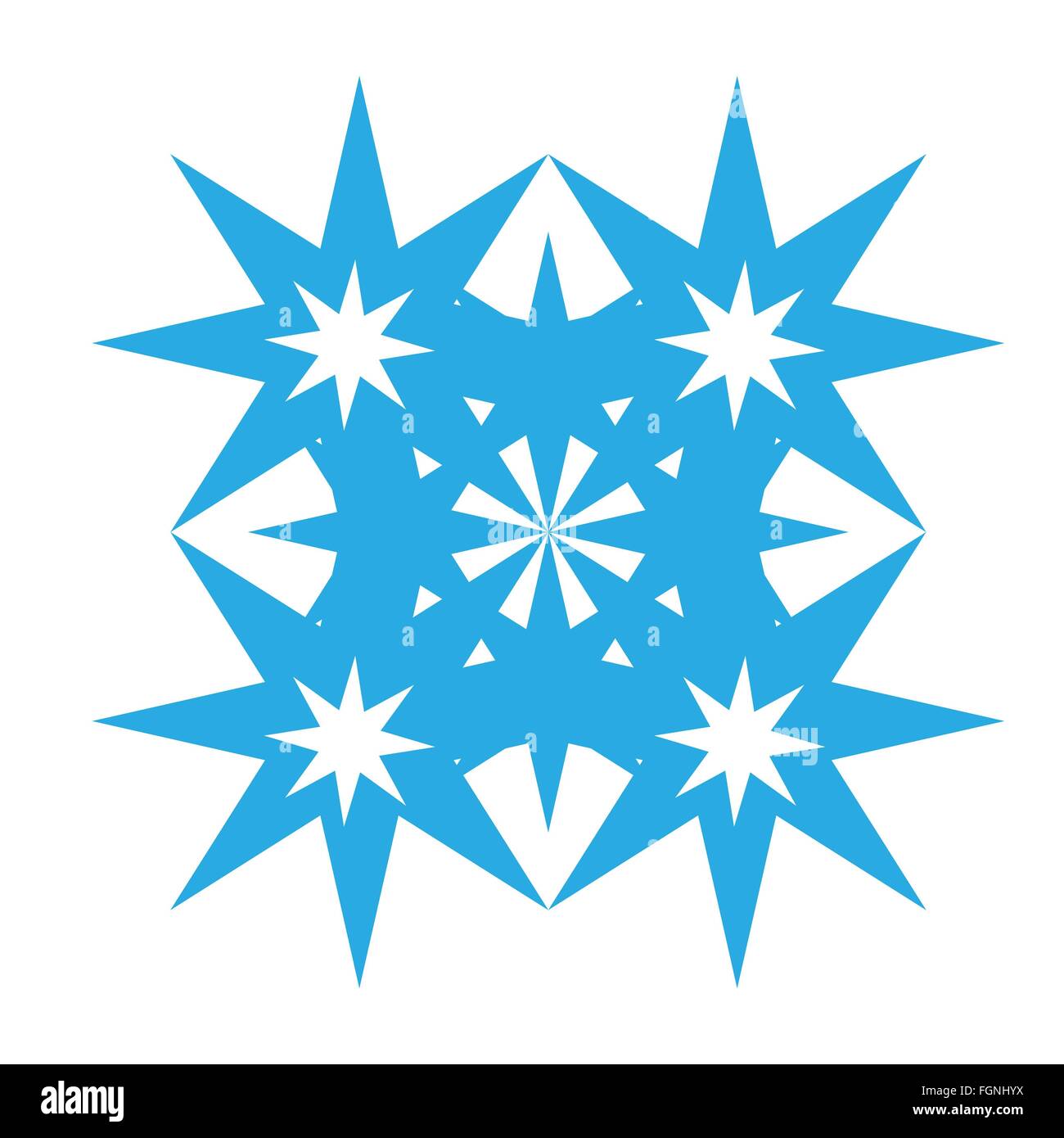 Delicate digital blue snowflake design Stock Photo - Alamy