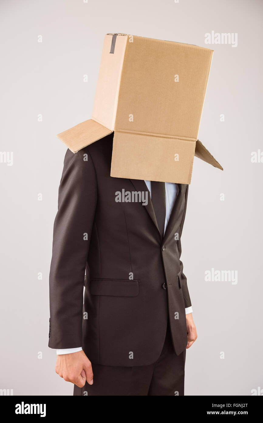 Anonymous businessman with hands down Stock Photo - Alamy
