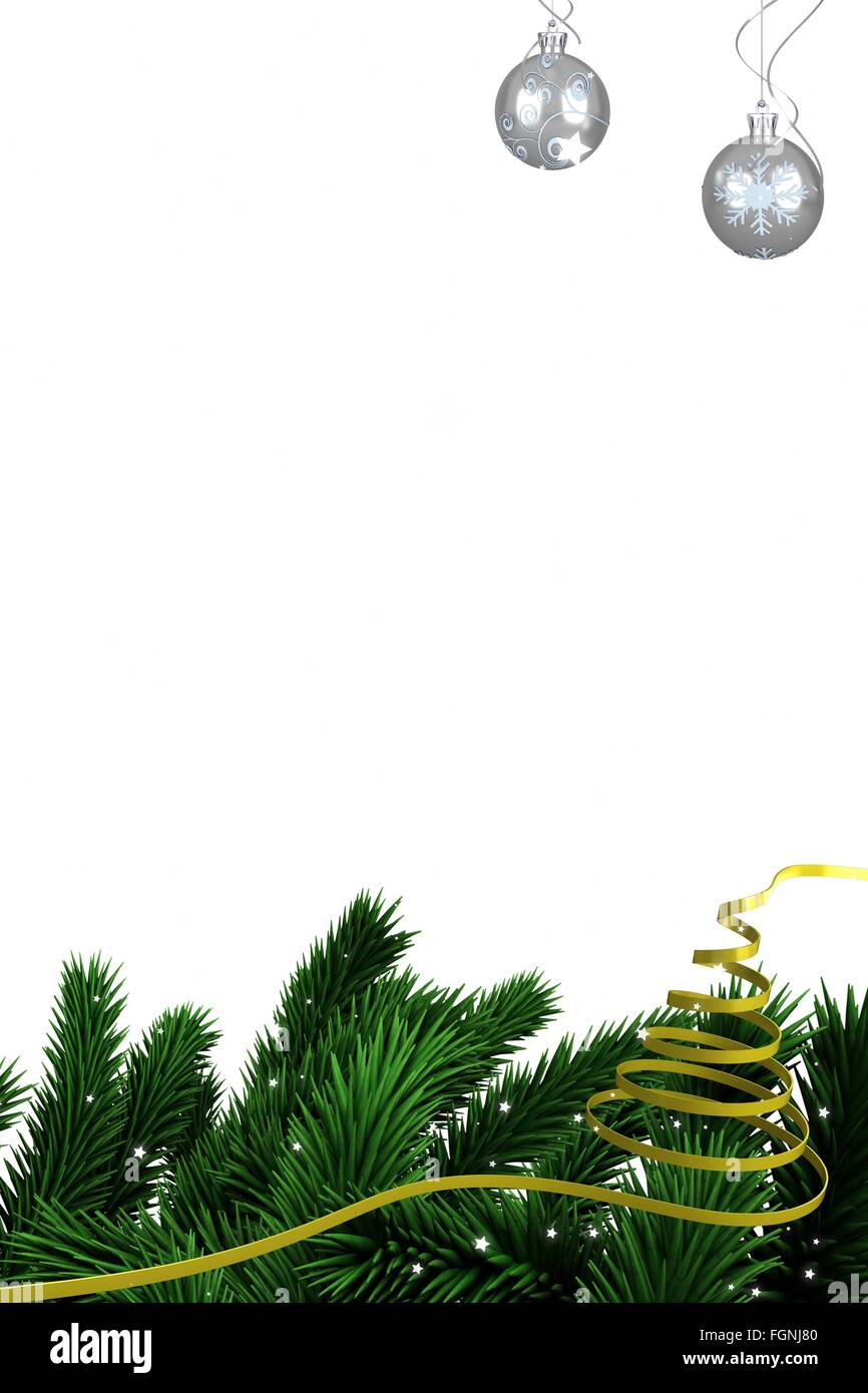 Christmas themed frame with decoration Stock Photo - Alamy