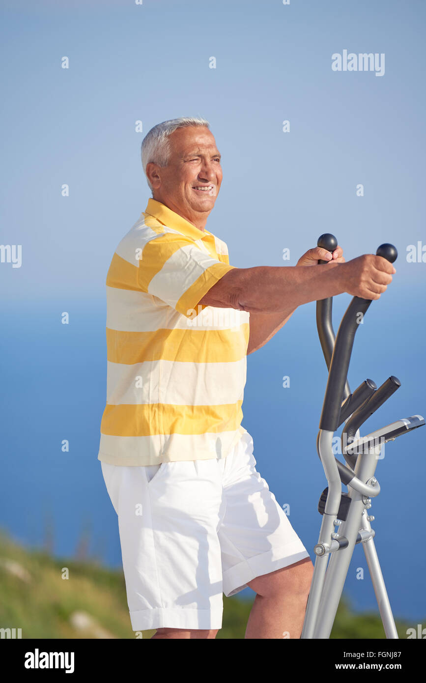 healthy senior man working out Stock Photo - Alamy