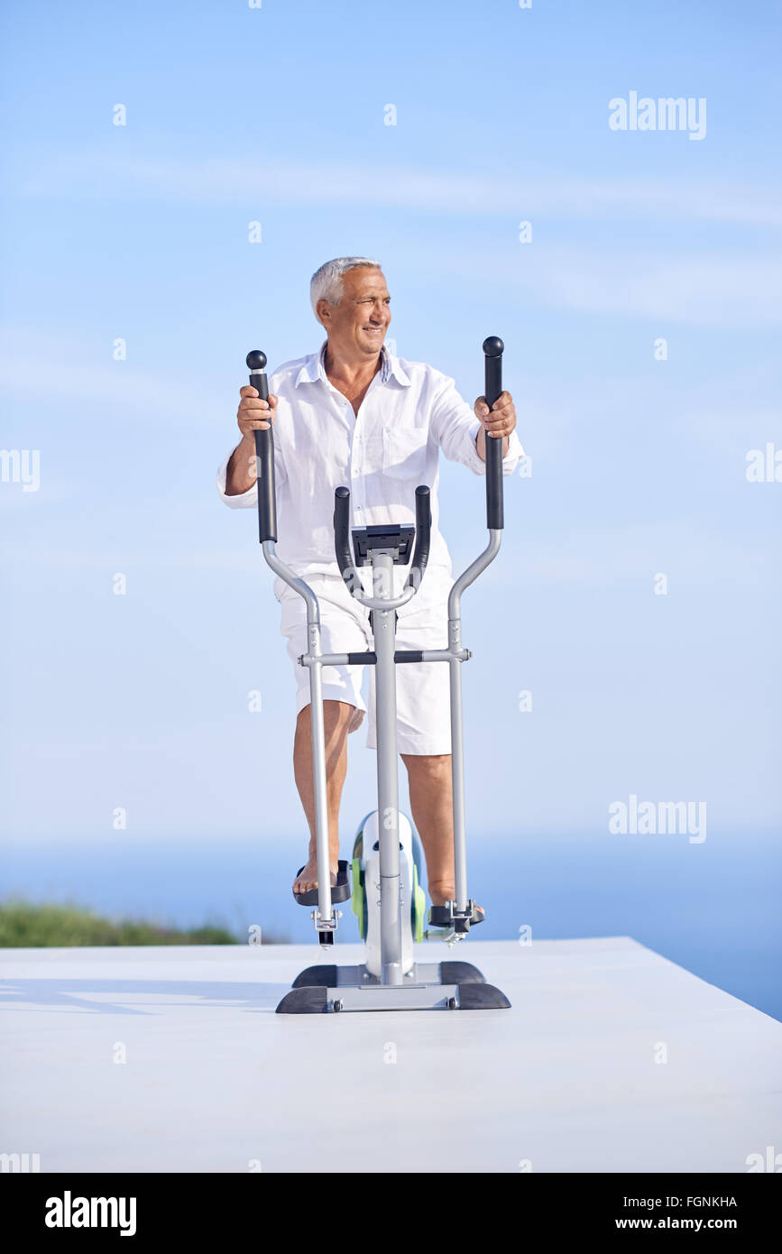 healthy senior man working out Stock Photo - Alamy