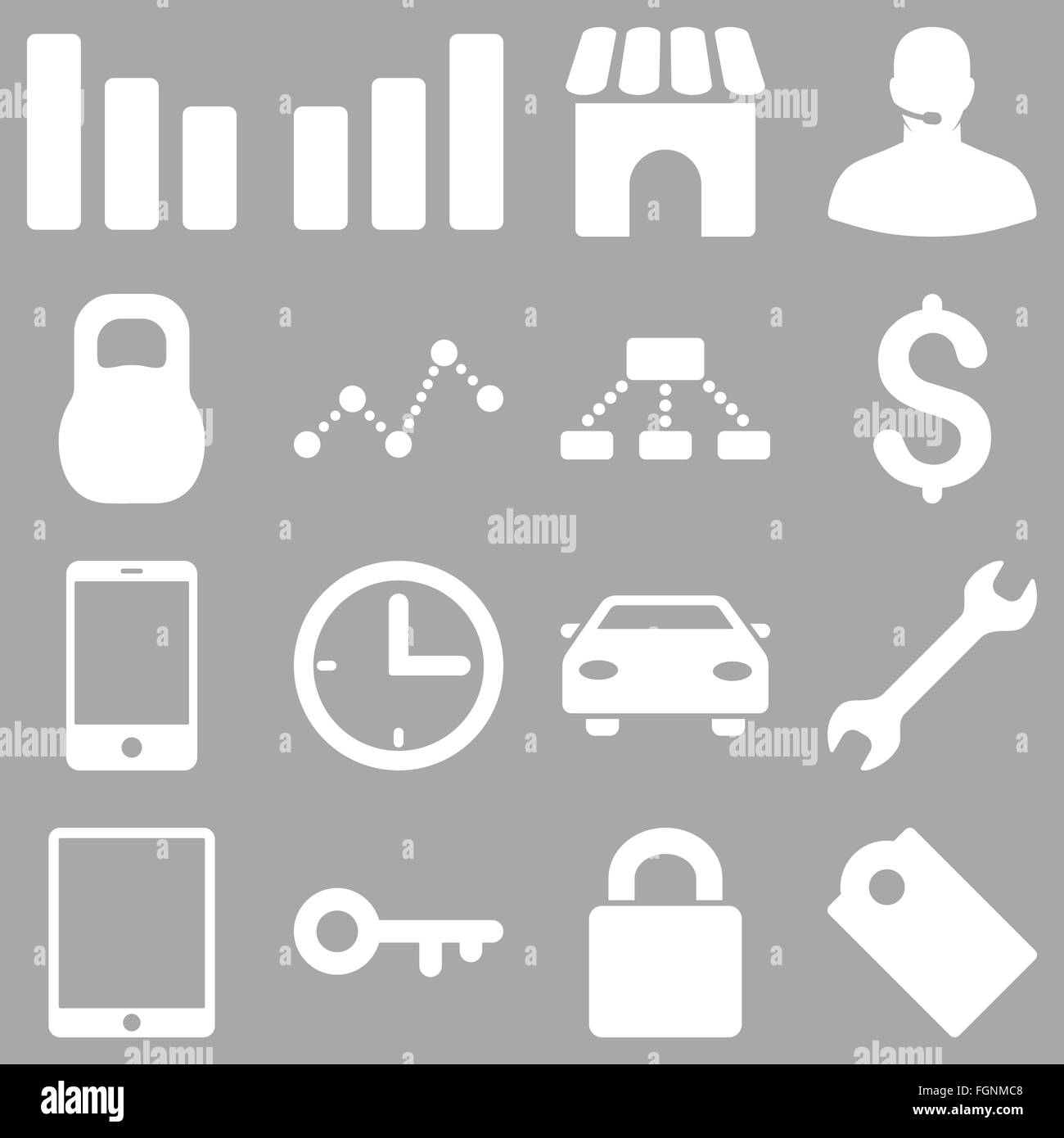 Basic business icons Stock Photo - Alamy