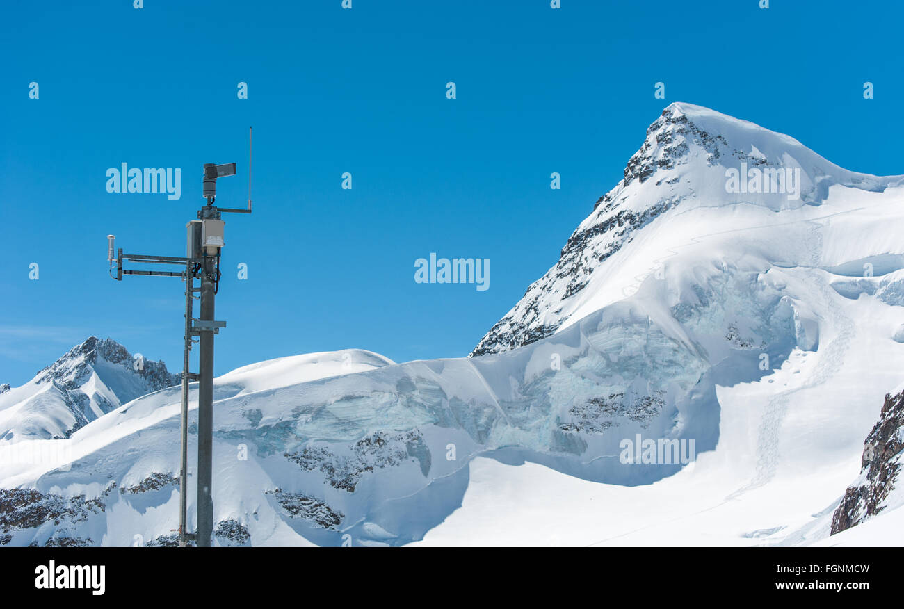 Weather measurement on snow mountain Stock Photo - Alamy