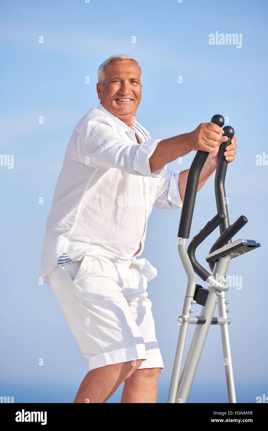 healthy senior man working out Stock Photo - Alamy