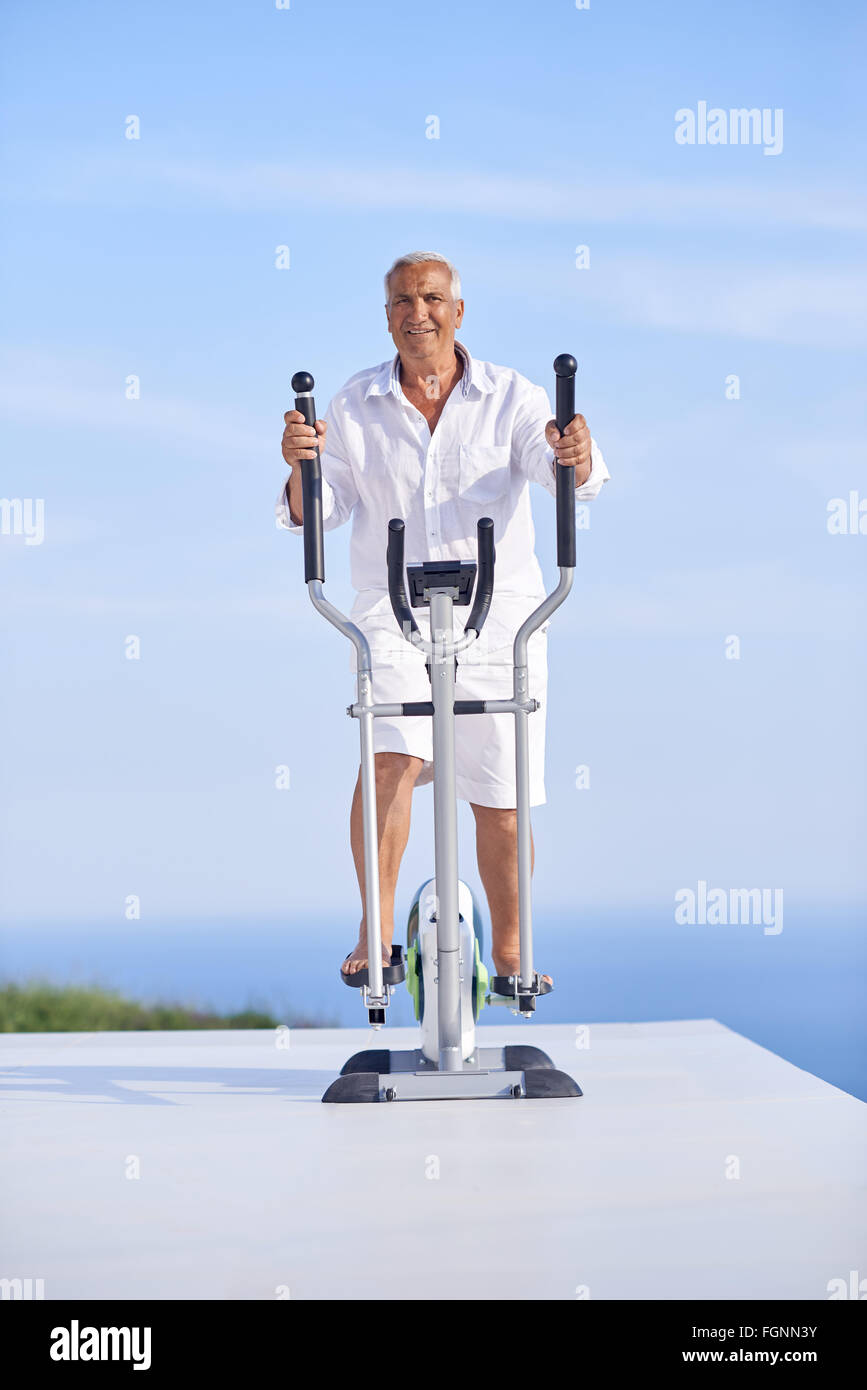 healthy senior man working out Stock Photo - Alamy