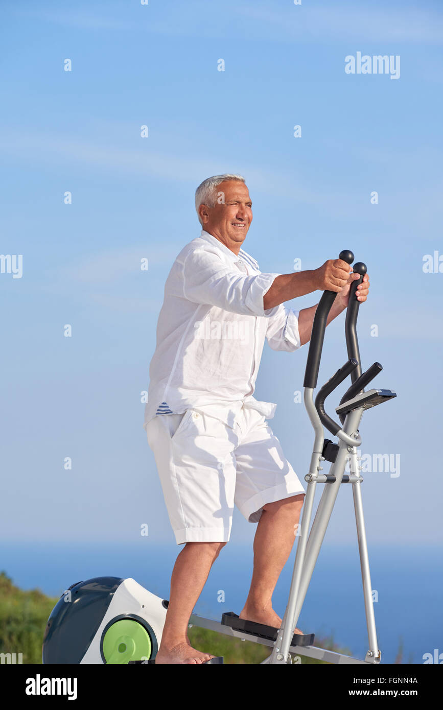 healthy senior man working out Stock Photo - Alamy