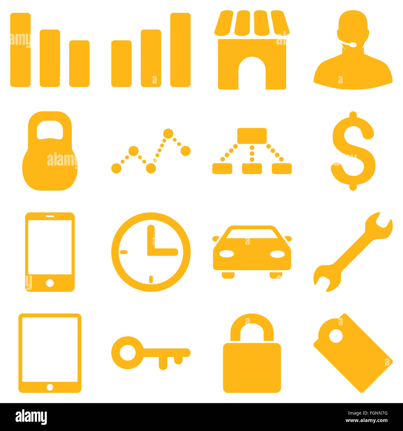 Basic business icons Stock Photo - Alamy