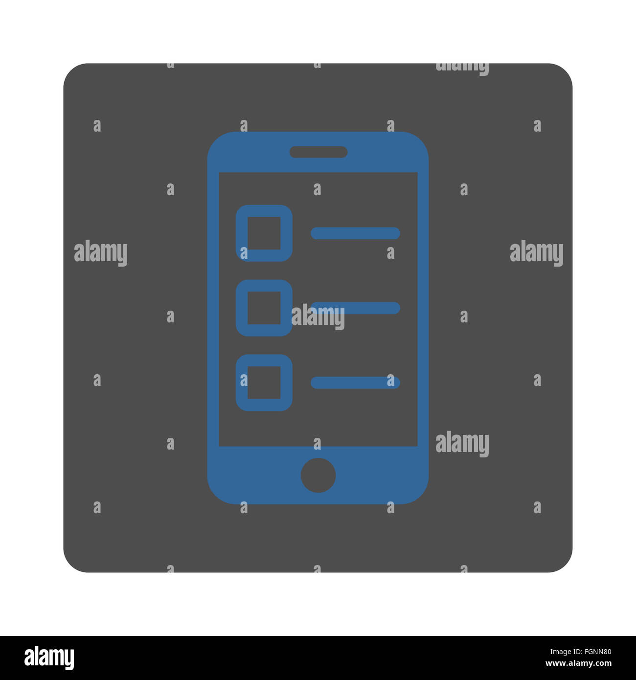 Mobile test icon Stock Photo - Alamy