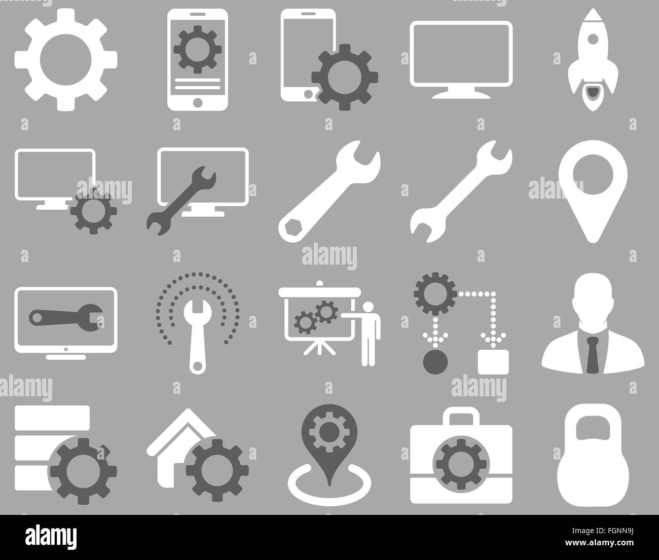 Settings and Tools Icons Stock Photo - Alamy