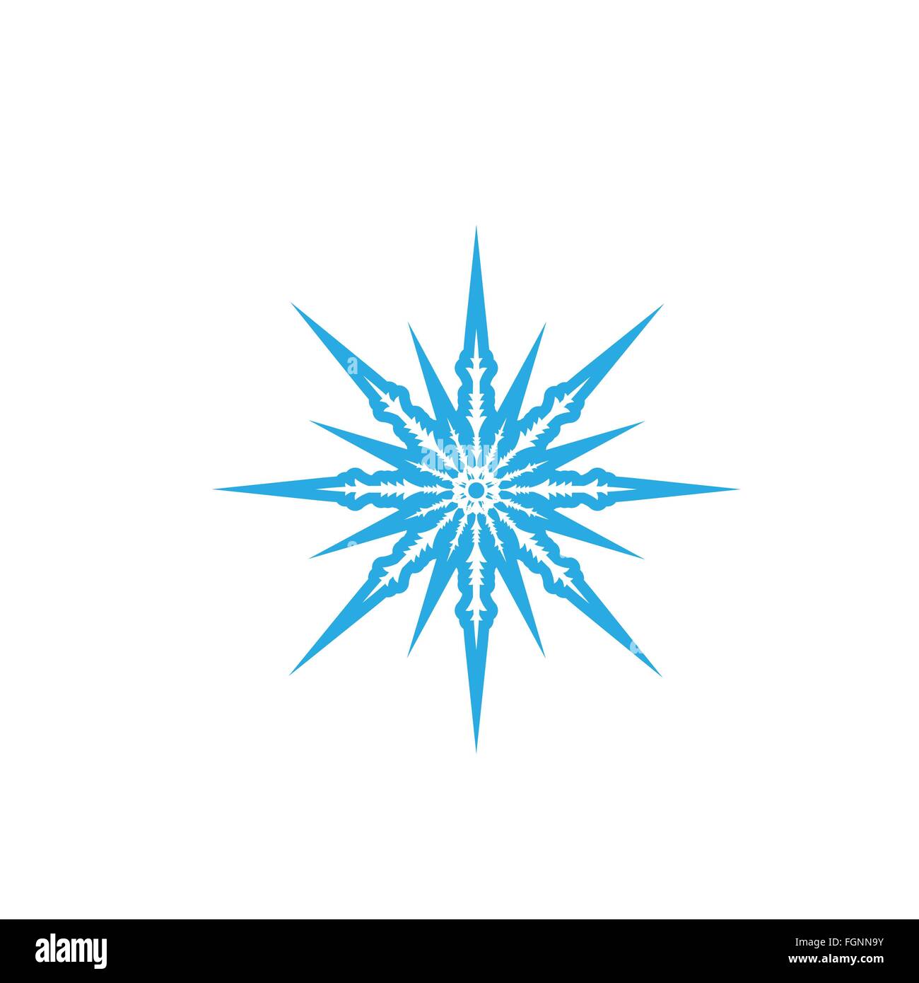 Delicate digital blue snowflake design Stock Photo - Alamy