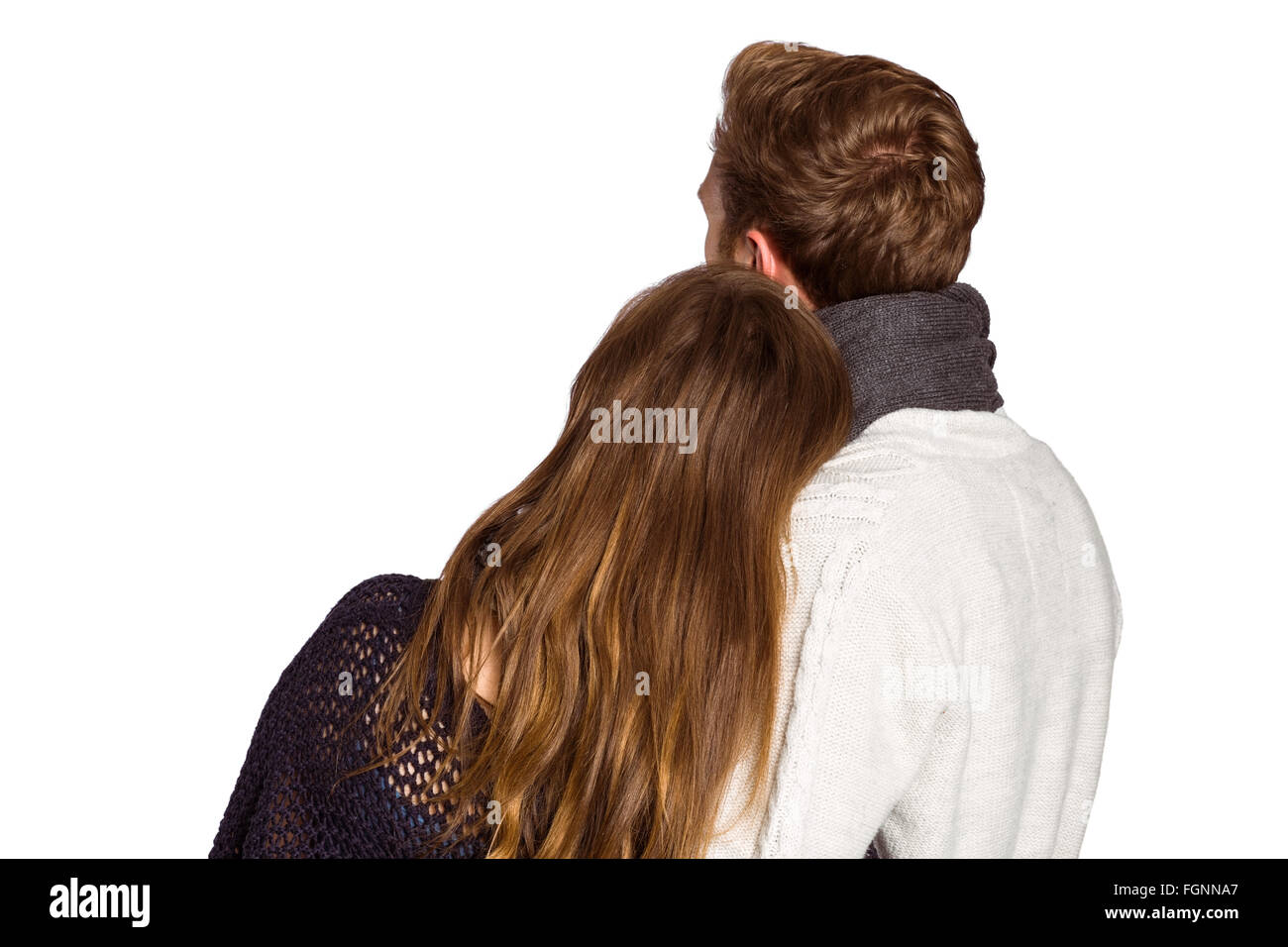 Close up rear view of romantic couple Stock Photo - Alamy