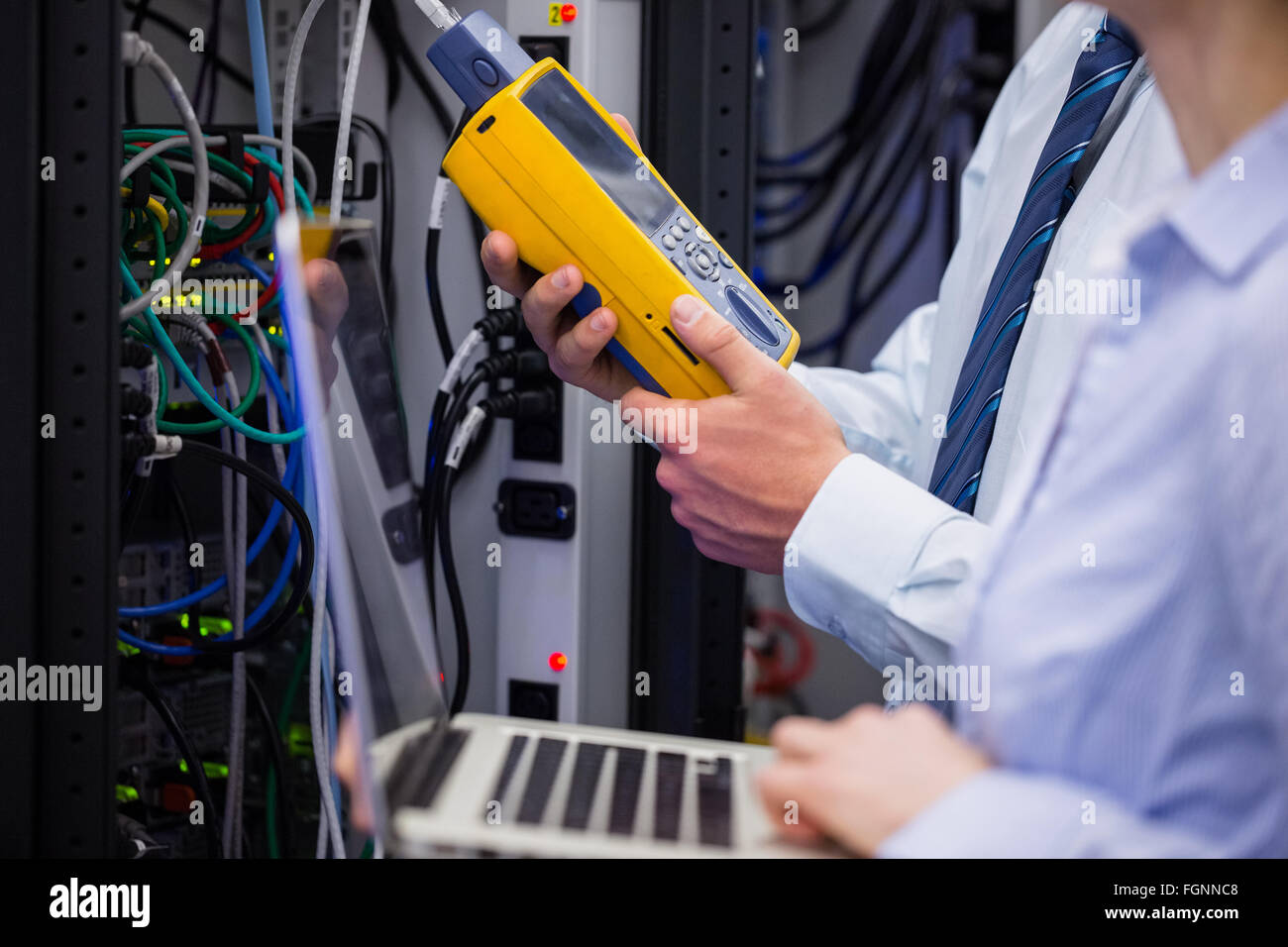 Close-up of a digital cable analyser Stock Photo - Alamy