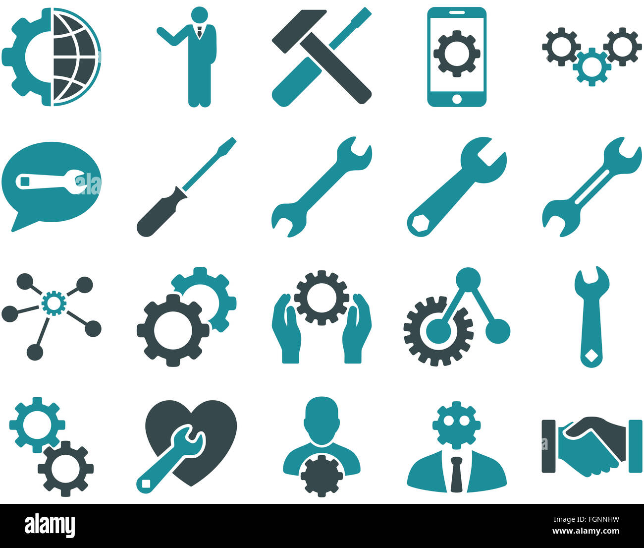 Settings and Tools Icons Stock Photo - Alamy