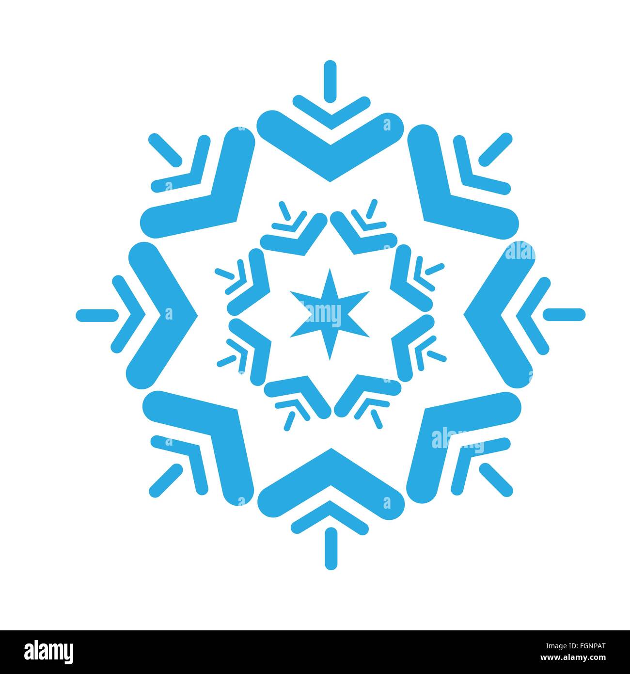 Delicate digital blue snowflake design Stock Photo - Alamy