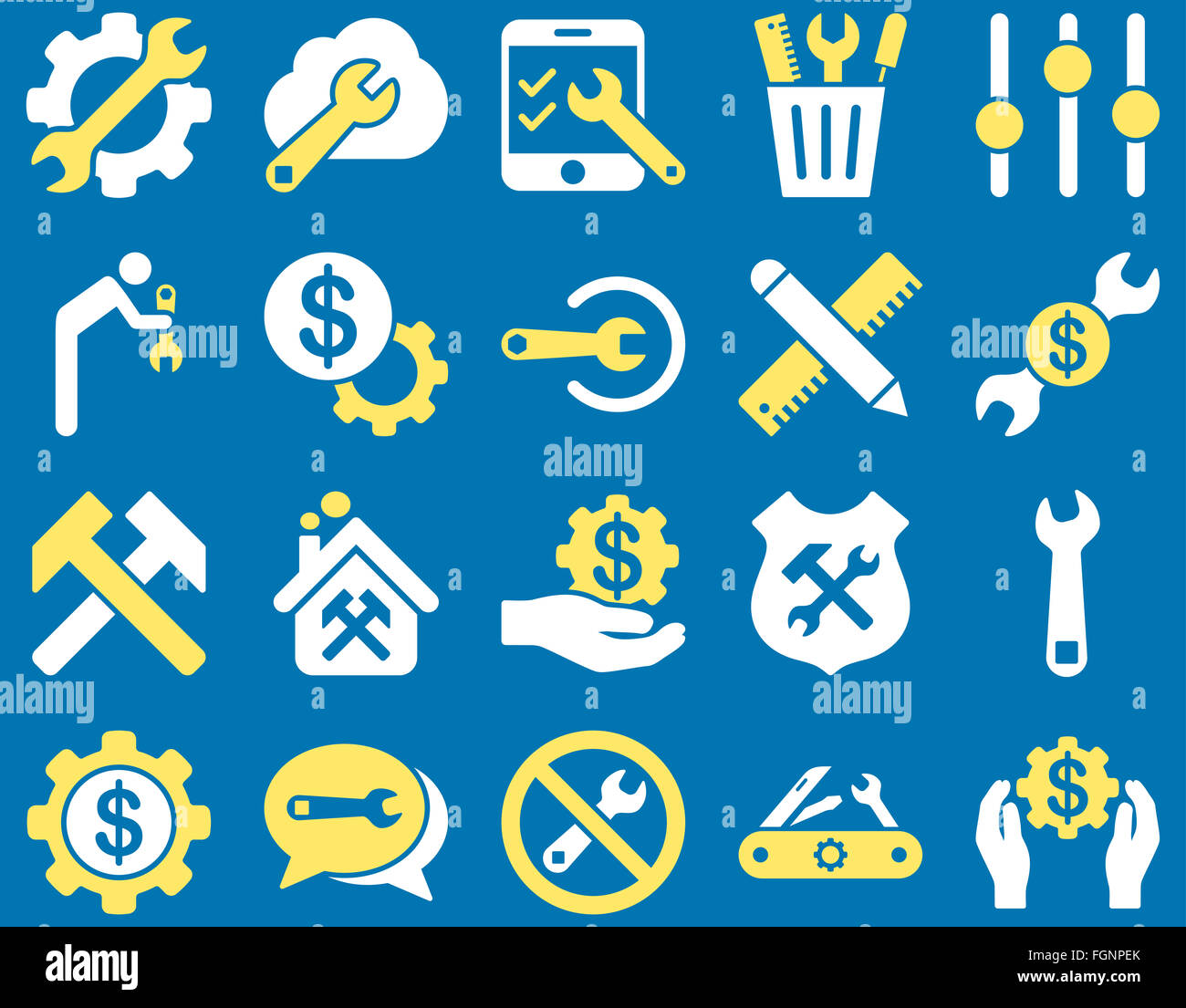 Settings and Tools Icons Stock Photo - Alamy