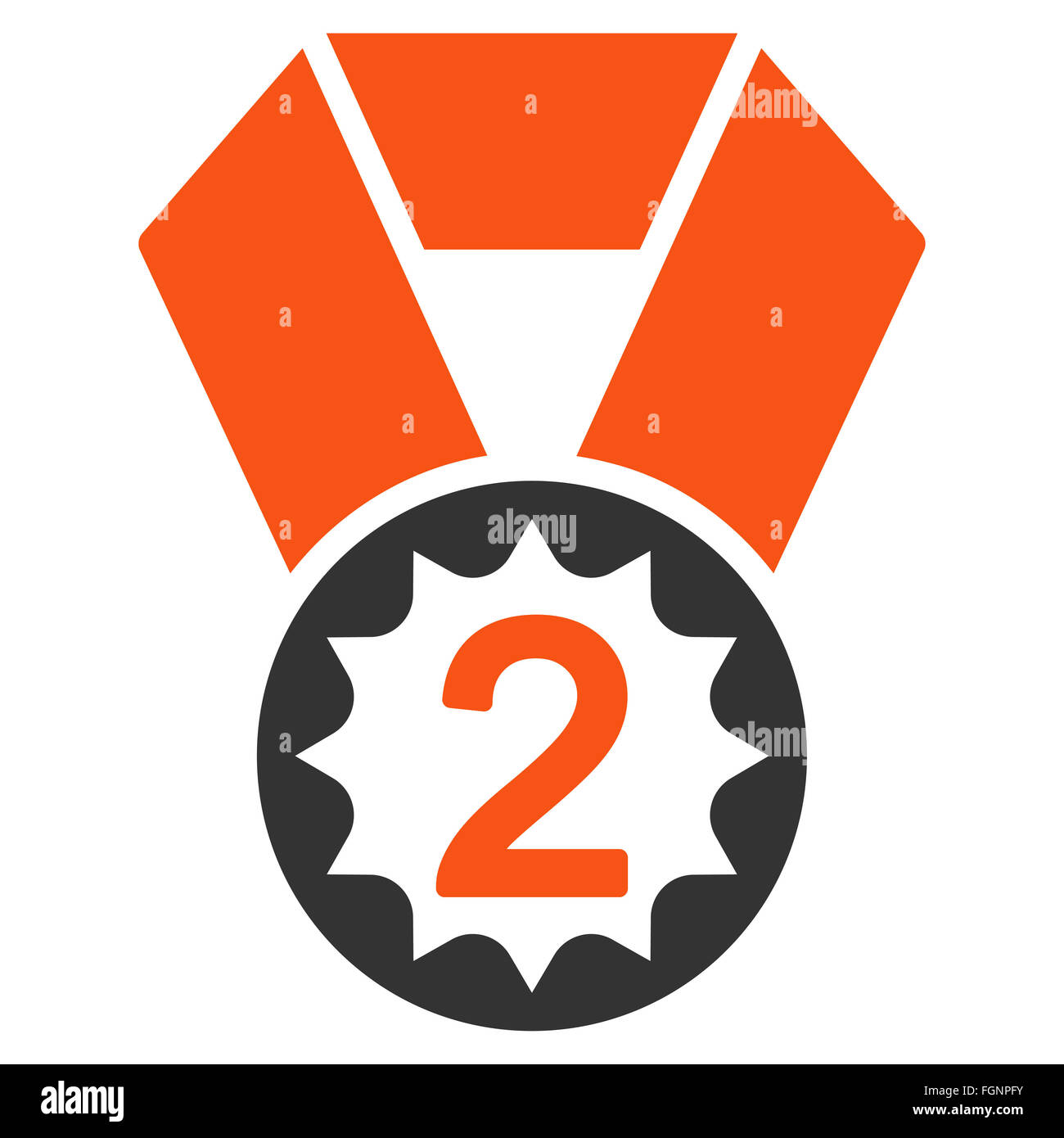 Second place icon from Competition amp; Success Bicolor Icon Set Stock ...