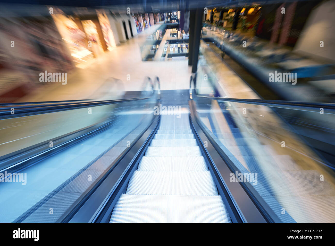 Shopping mall escalators Stock Photo - Alamy