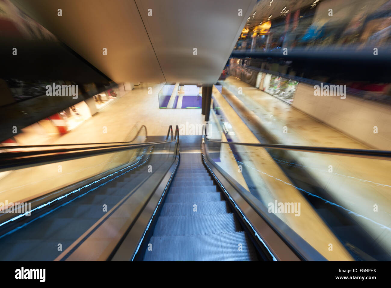 Shopping mall escalators Stock Photo - Alamy