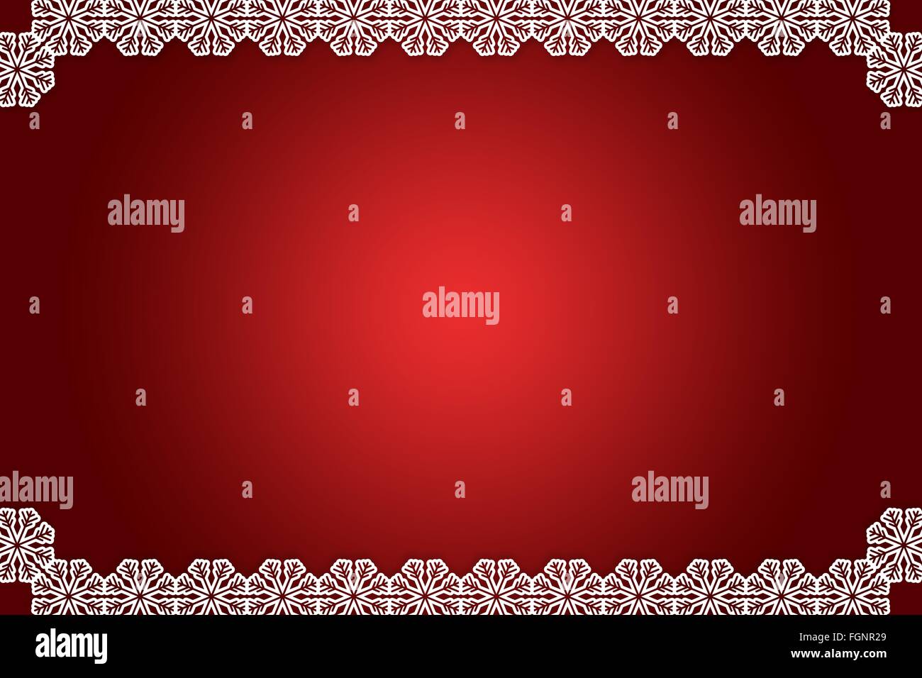 Christmas themed snow flake frame Stock Photo - Alamy