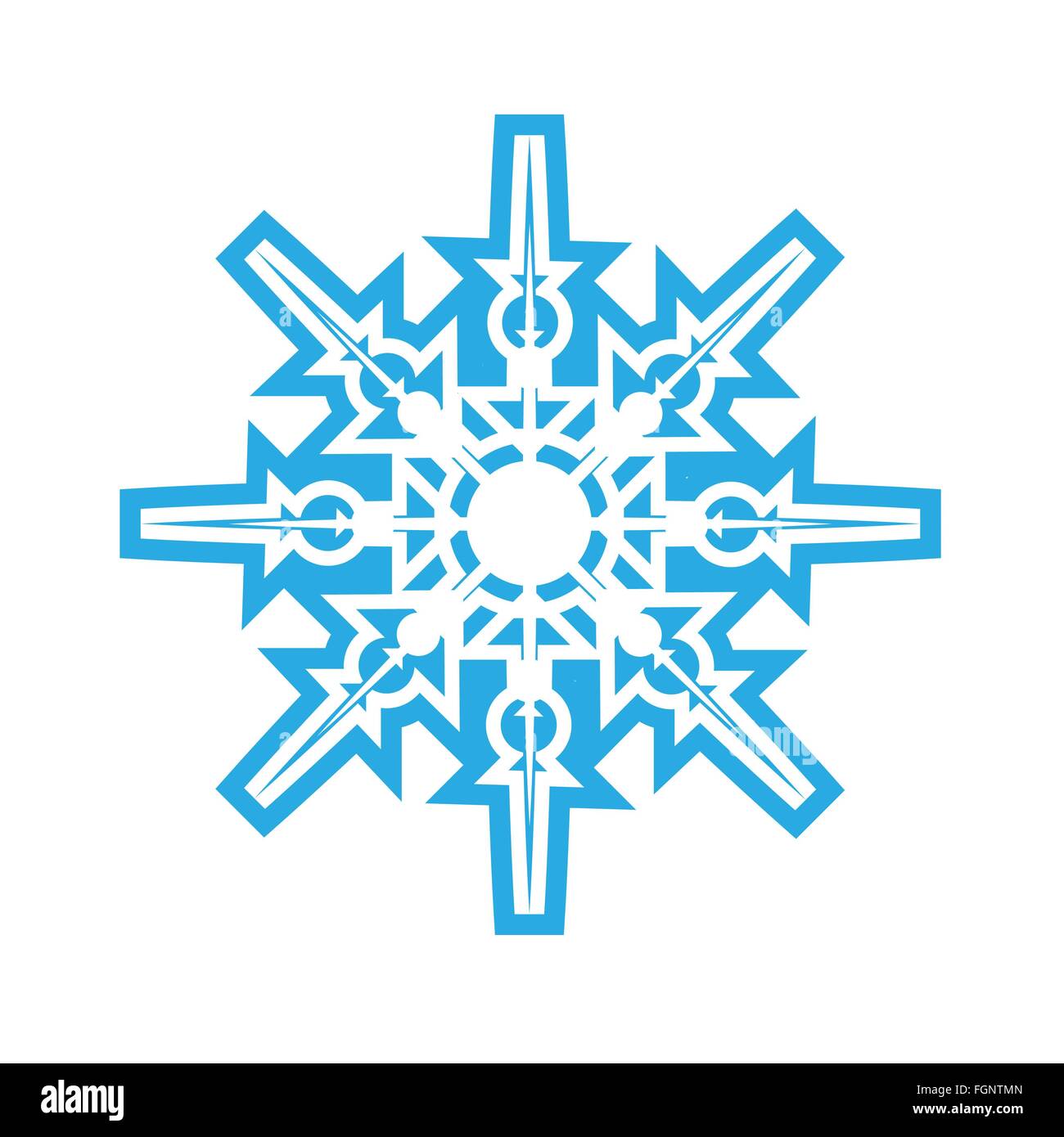 Delicate digital blue snowflake design Stock Photo - Alamy