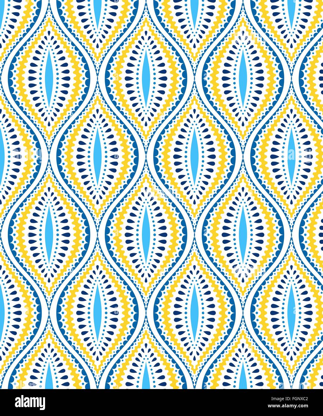 Blue and Yellow Decorative Pattern Stock Vector Image & Art - Alamy