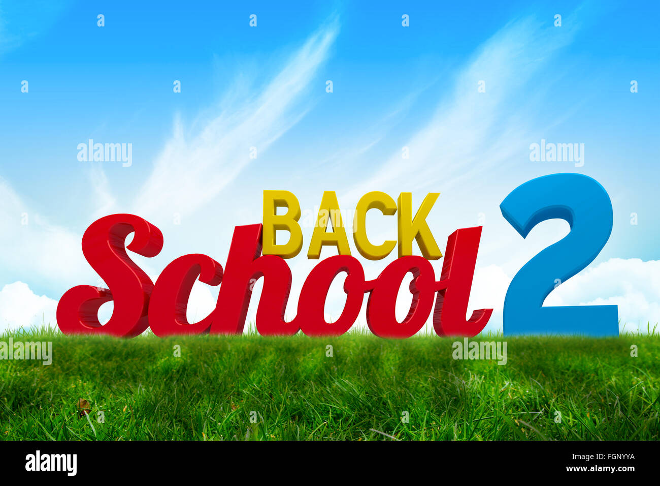 Composite image of back 2 school Stock Photo - Alamy