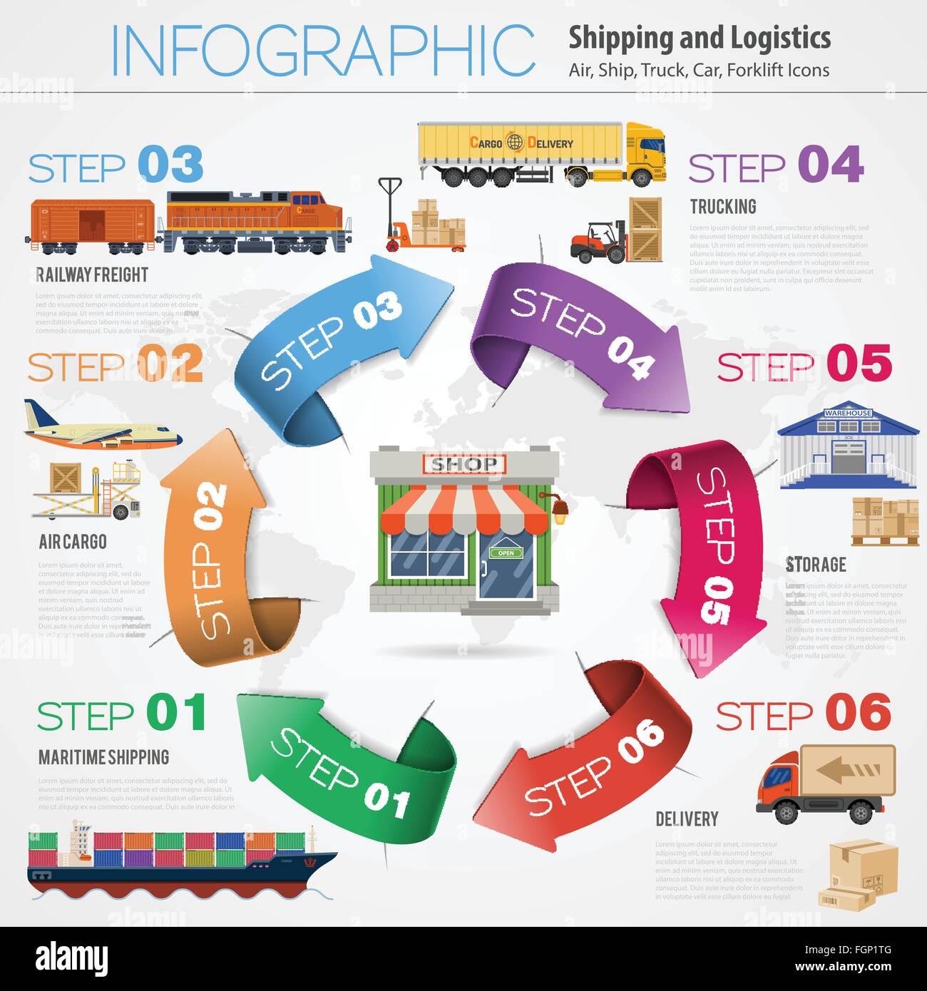 Air cargo infographics Stock Vector Images - Alamy