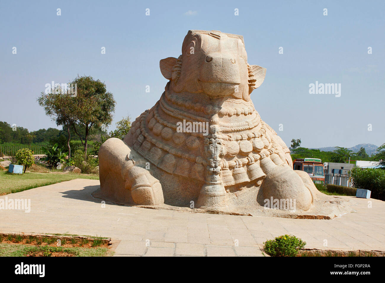 Large granite monolithic Nandi bull, Lepakshi, Anantapur District ...