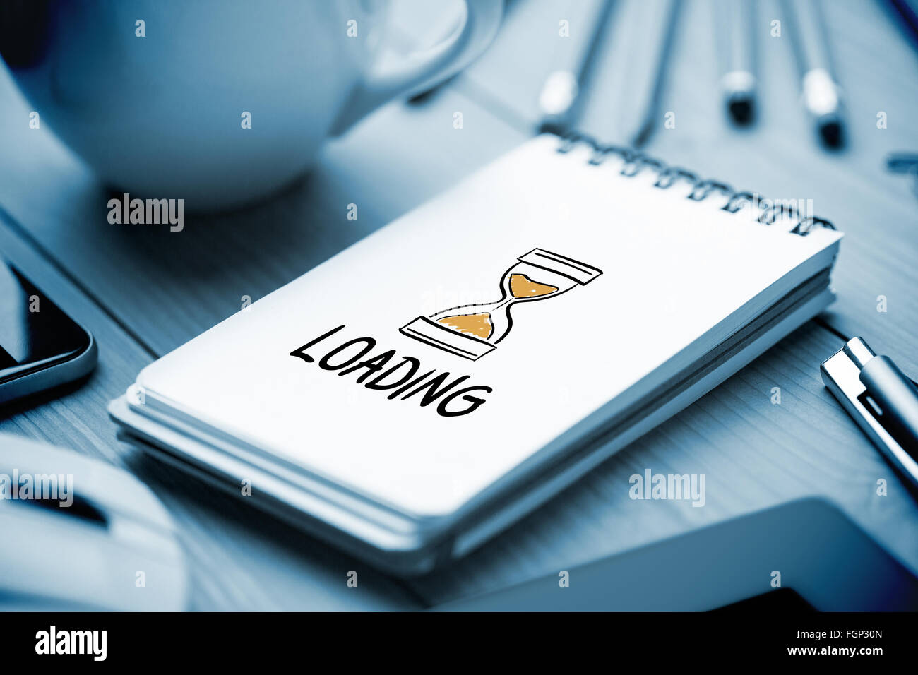 Composite image of loading doodle Stock Photo - Alamy