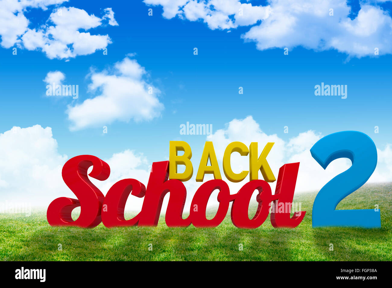 Composite image of back 2 school Stock Photo - Alamy
