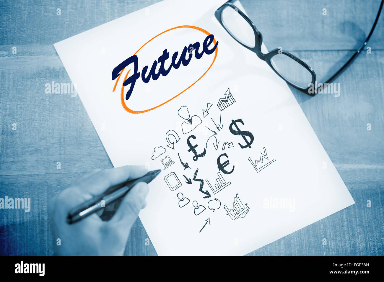 Future against currency symbols Stock Photo - Alamy