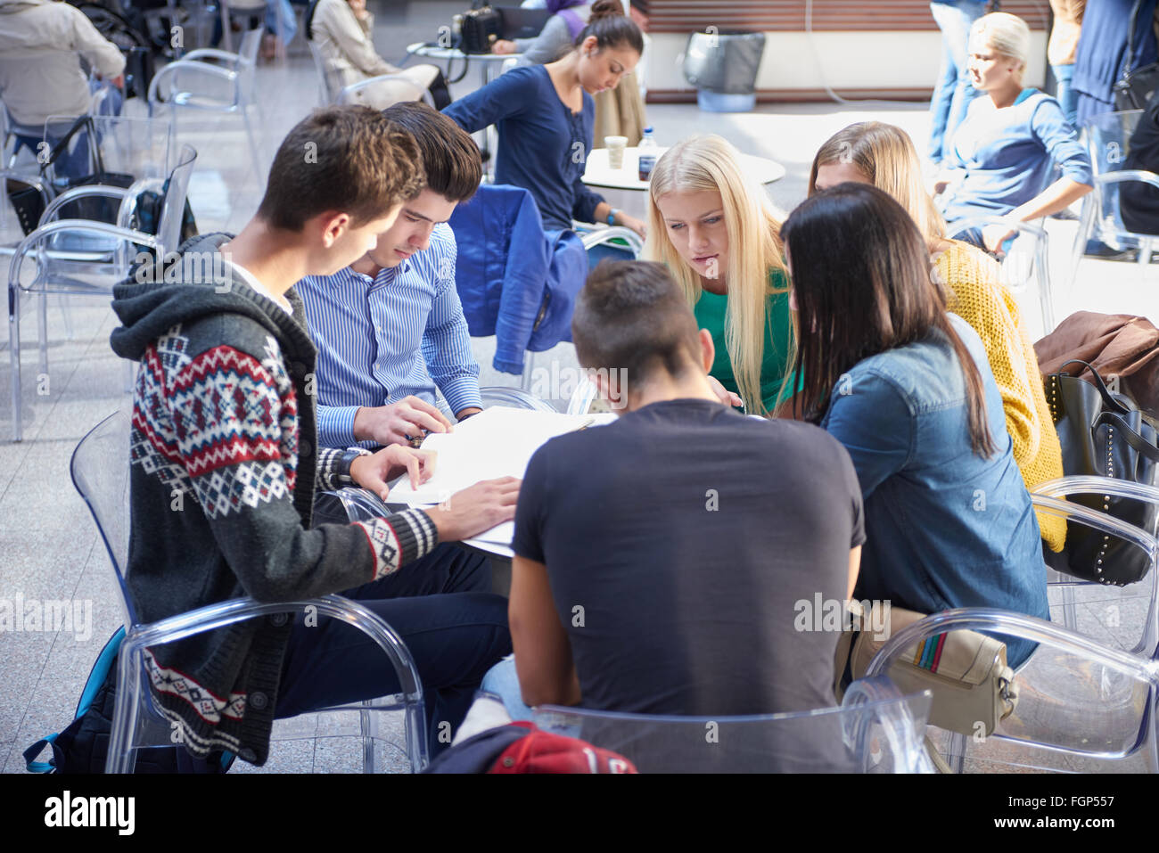 students group study Stock Photo - Alamy