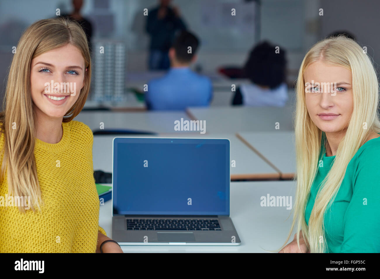 student girls together in classroom Stock Photo - Alamy