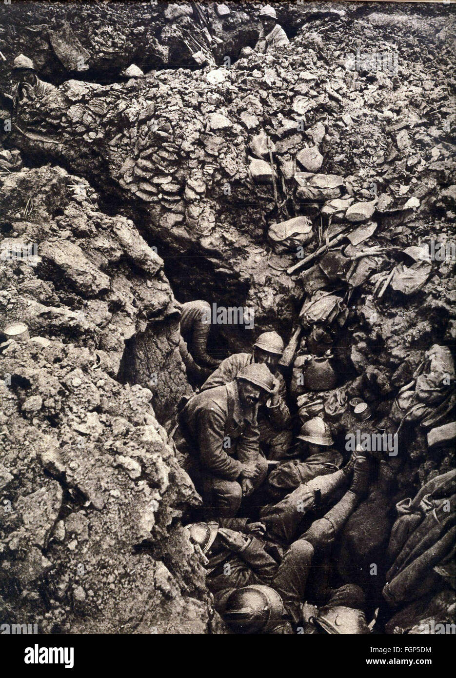 Battle of Verdun 1916 - In a trench Stock Photo - Alamy