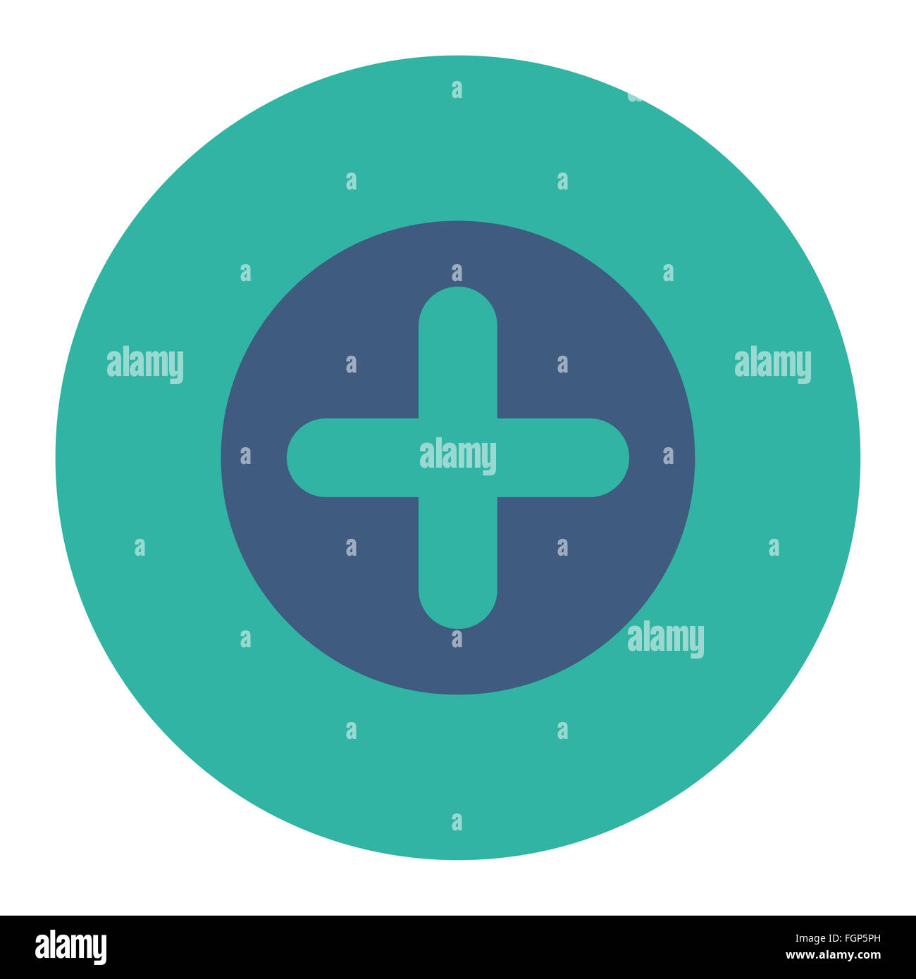 Create flat cobalt and cyan colors round button Stock Photo - Alamy