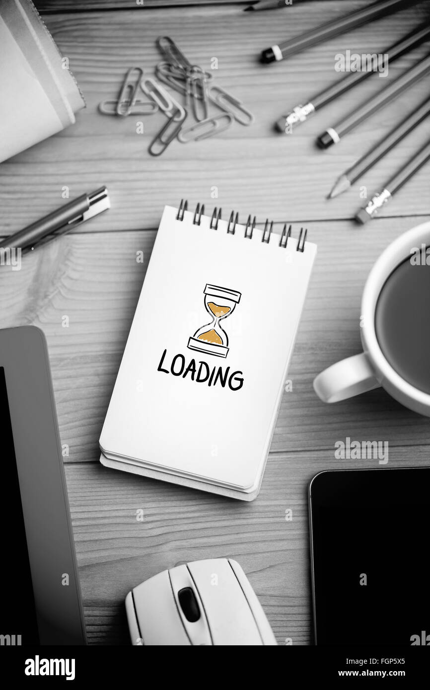 Composite image of loading doodle Stock Photo - Alamy